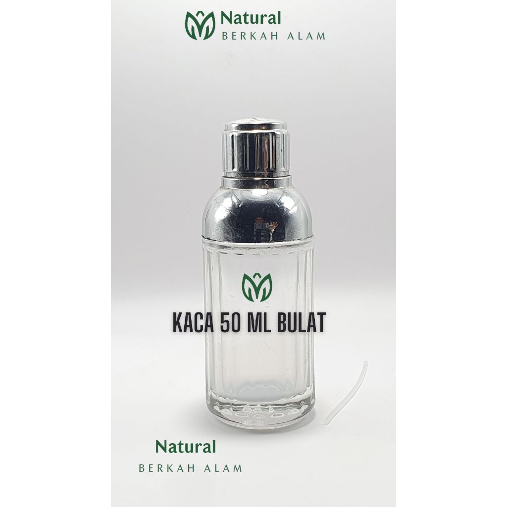 Jual Botol Parfum Kaca 50 Ml Bulat 100 G Ttp Silver Am / Botol Parfum ...