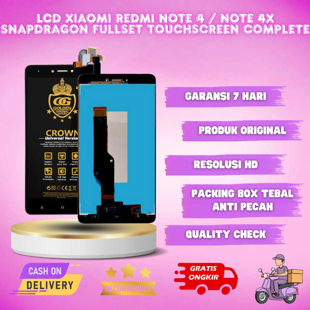 Jual LCD XIAOMI REDMI NOTE 4 / NOTE 4X SNAPDRAGON / NOTE 4 PRO FULLSET ...