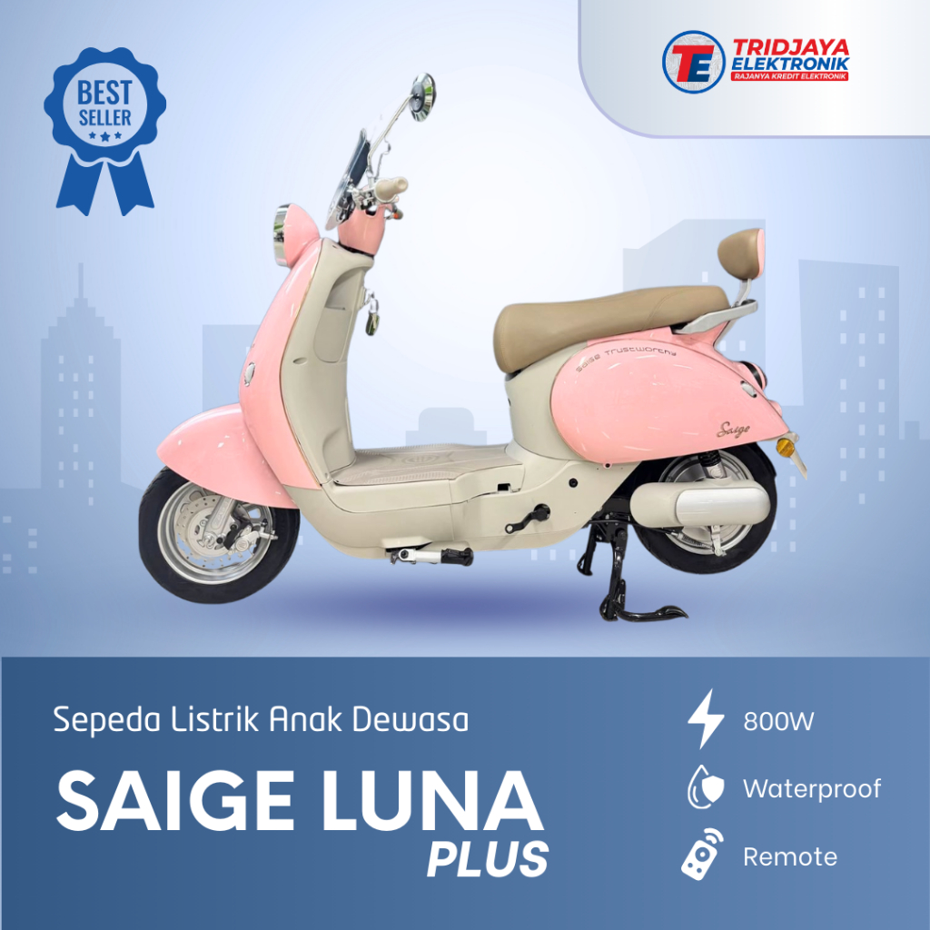 Jual Sepeda Listrik Saige Luna Plus Terbaru 48V/20AH Daya Angkut 150kg ...