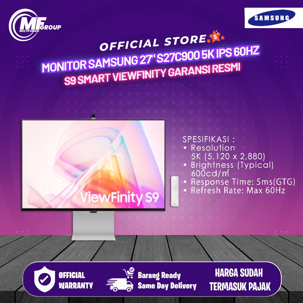Jual Monitor Samsung 27" S27C900 5K IPS 60Hz S9 Smart ViewFinity ...