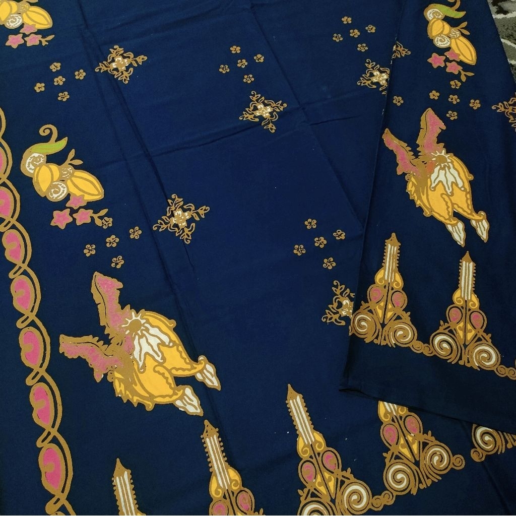 Jual Batik cap motif bledeg warna biru navy | Shopee Indonesia