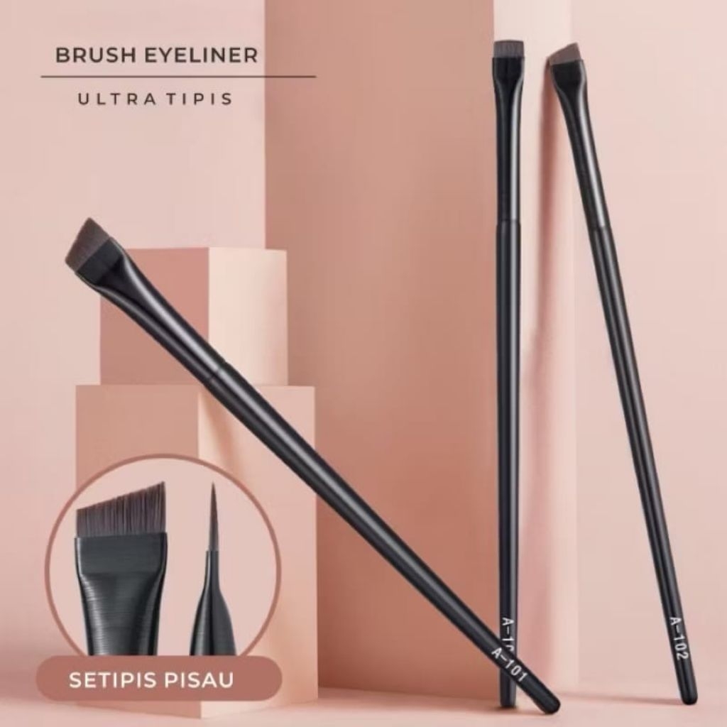 Jual Kuas Alis Eyebrow Eyeliner Brush Make up Super Tipis Miring ...