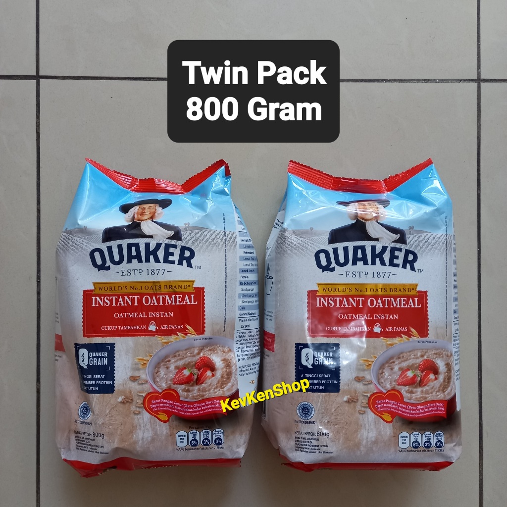 Jual Quaker Oat Instant Oatmeal Sereal 800gram Exp OKTOBER 2026 Merah ...