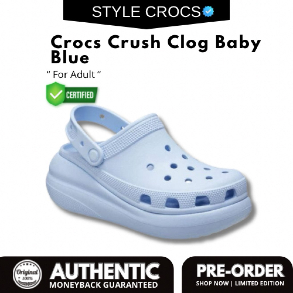 Jual CROCS CRUCS CLOG BABY BLUE 100% ORIGINAL | Shopee Indonesia