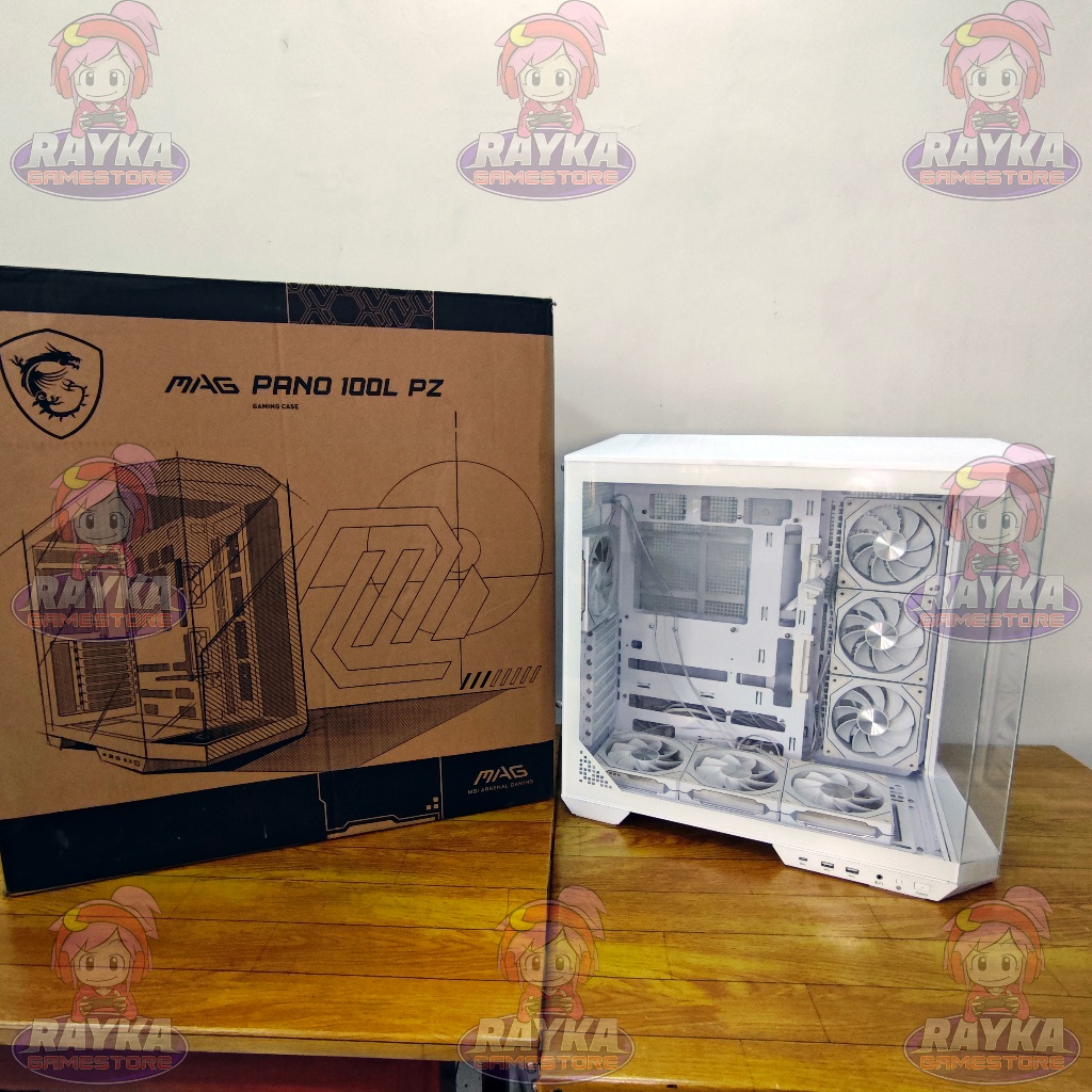Jual Casing PC MSI MAG PANO 100L PZ WHITE ATX Mid Tower include FAN ...