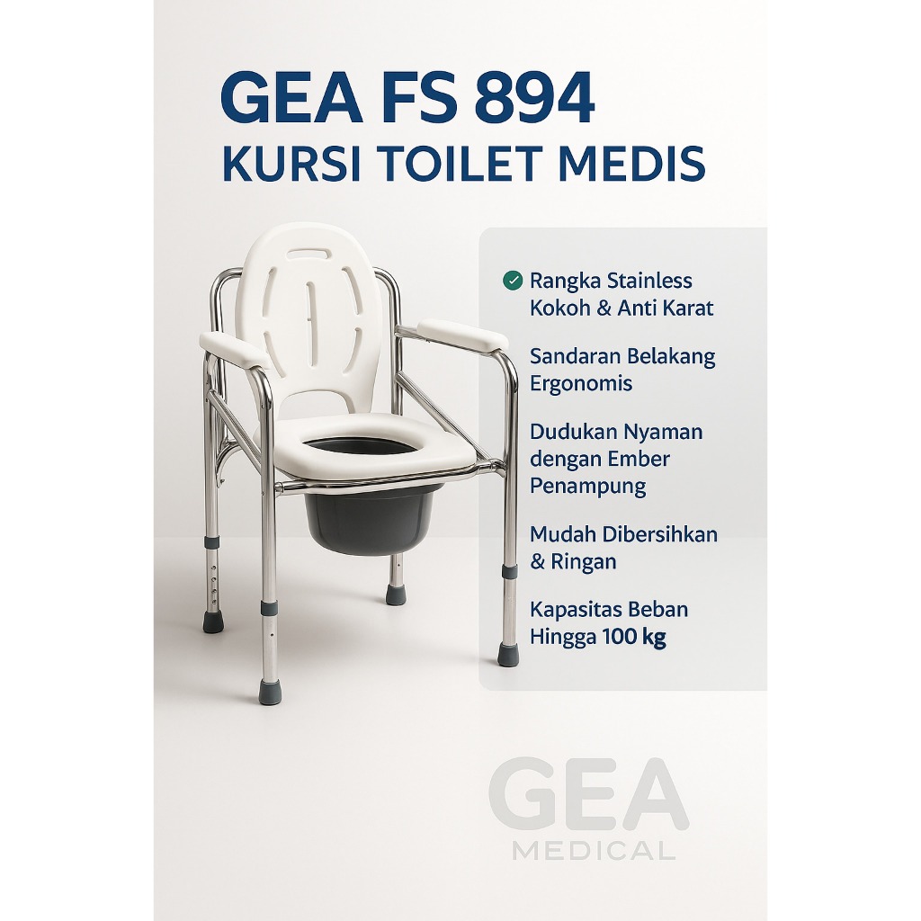 Jual GEA Kursi BAB FS 894 Deluxe OJ/ GEA Commode Chair | Kursi Toilet ...