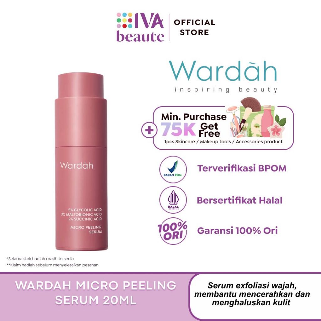 Jual Wardah 5% Glycolic Acid 3% Maltobionic Acid 2% Succinic Acid Micro ...