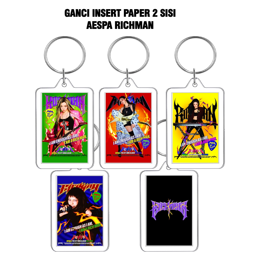 Jual ganci - gantungan kunci Insert paper AESPA RICHMAN | Shopee Indonesia
