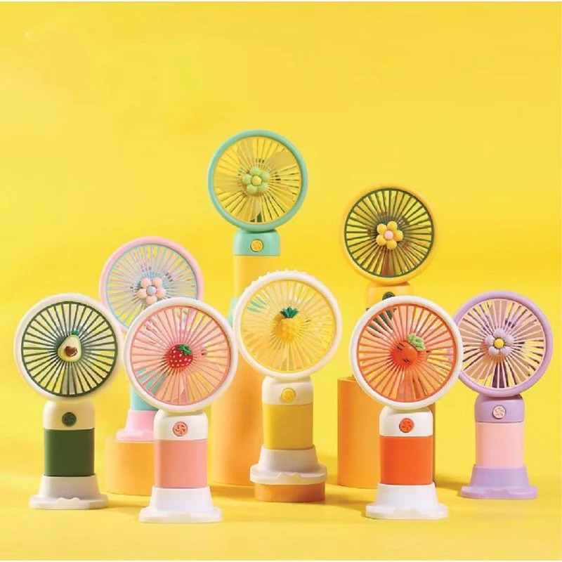 Jual KBU Mini Hand Fan Bunga Buah / Kipas Angin / Kipas Genggam ...