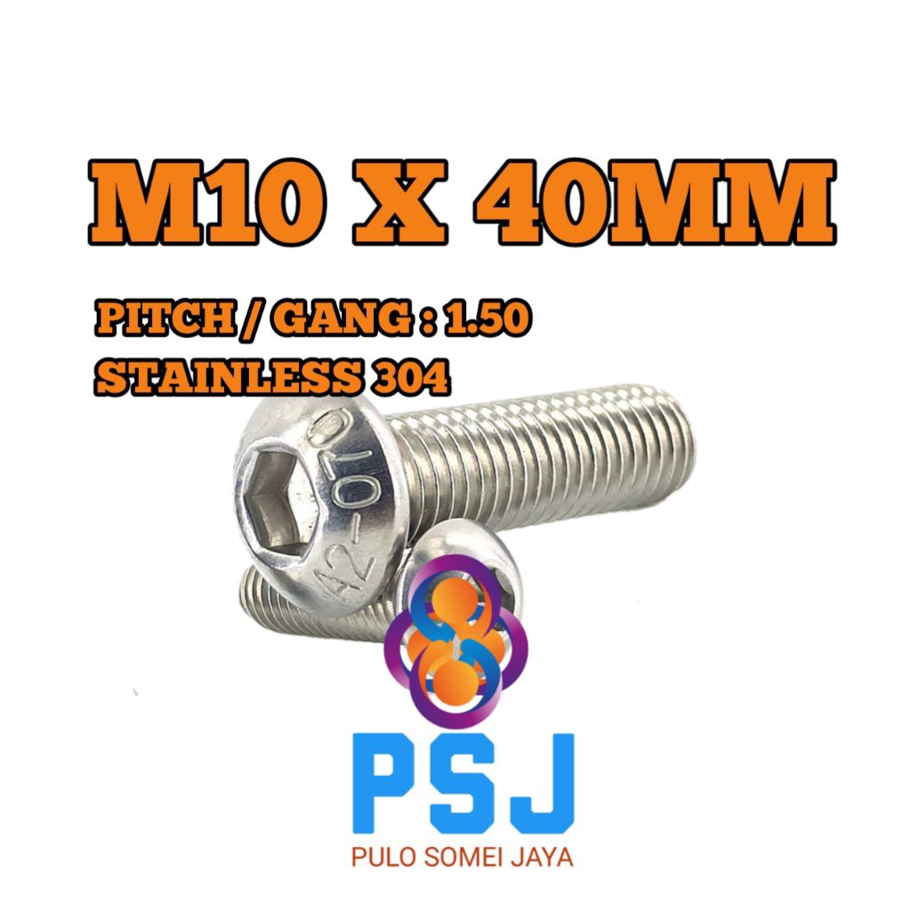 Jual Baut L Button M10 x 40 / Baut Button L M10 x 40 SUS 304 | Shopee ...