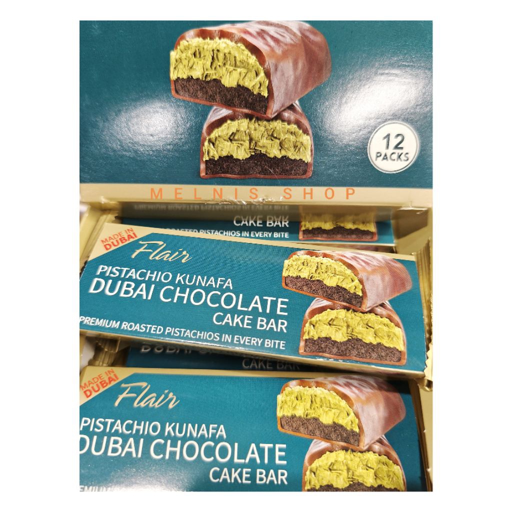 Jual Pistachio Kunafa Flair Dubai Chocolate Cake Bar | Shopee Indonesia