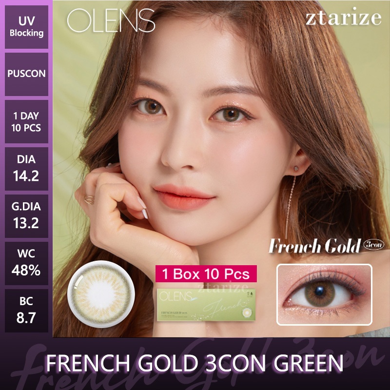 Jual ztarize - Ready Stock - OLENS 🇰🇷 French Gold 3con Olive 1 Day ...