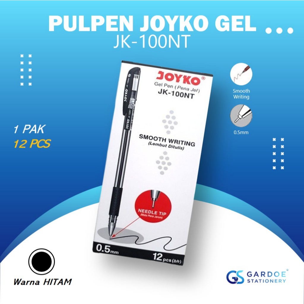 Jual Pulpen Gel Joyko JK-100 / JK-100 NT. (1 pak isi 12 pcs) | Shopee ...