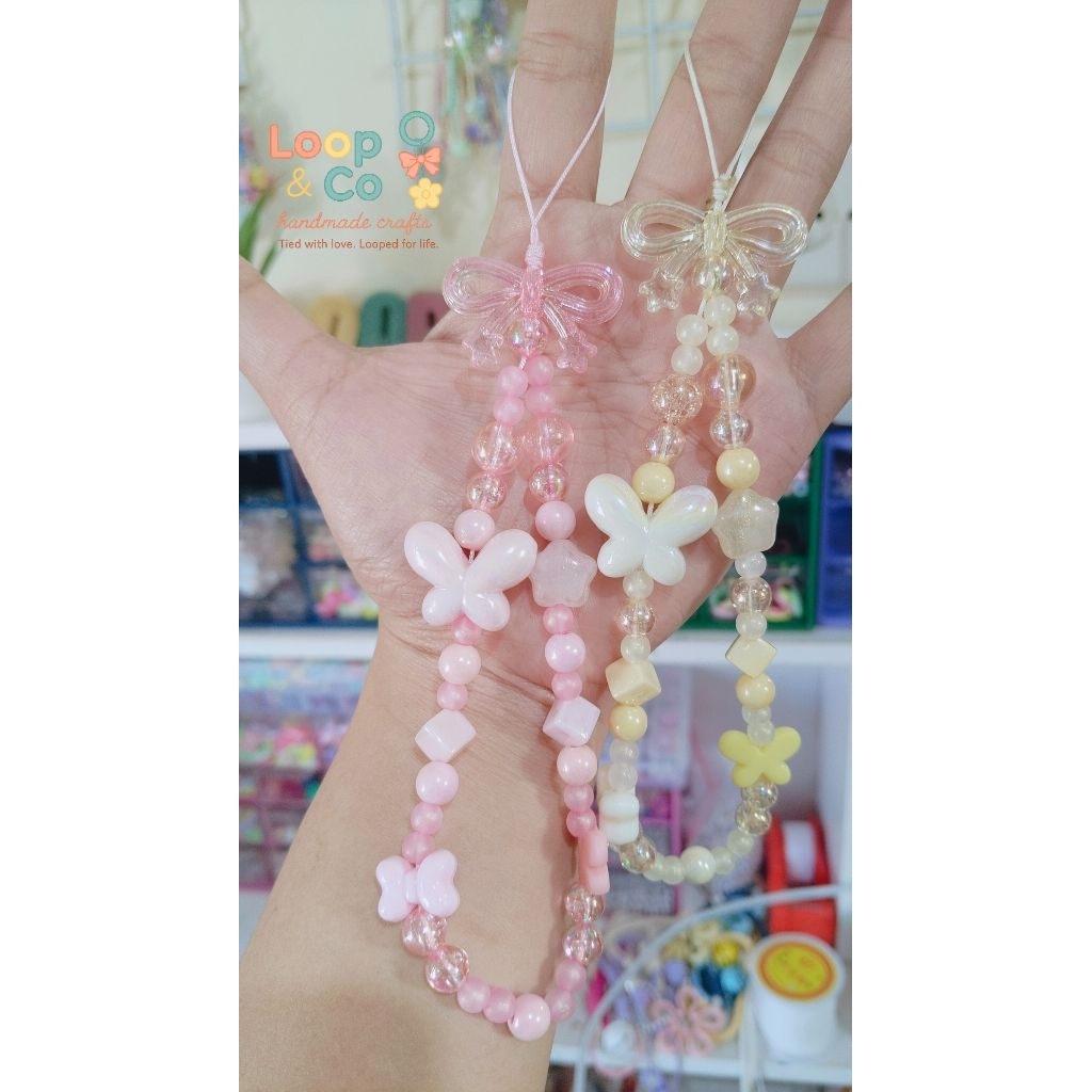 Jual Strap Phone Manik Butterfly Aesthetic / Gantungan HP Lucu Handmade ...