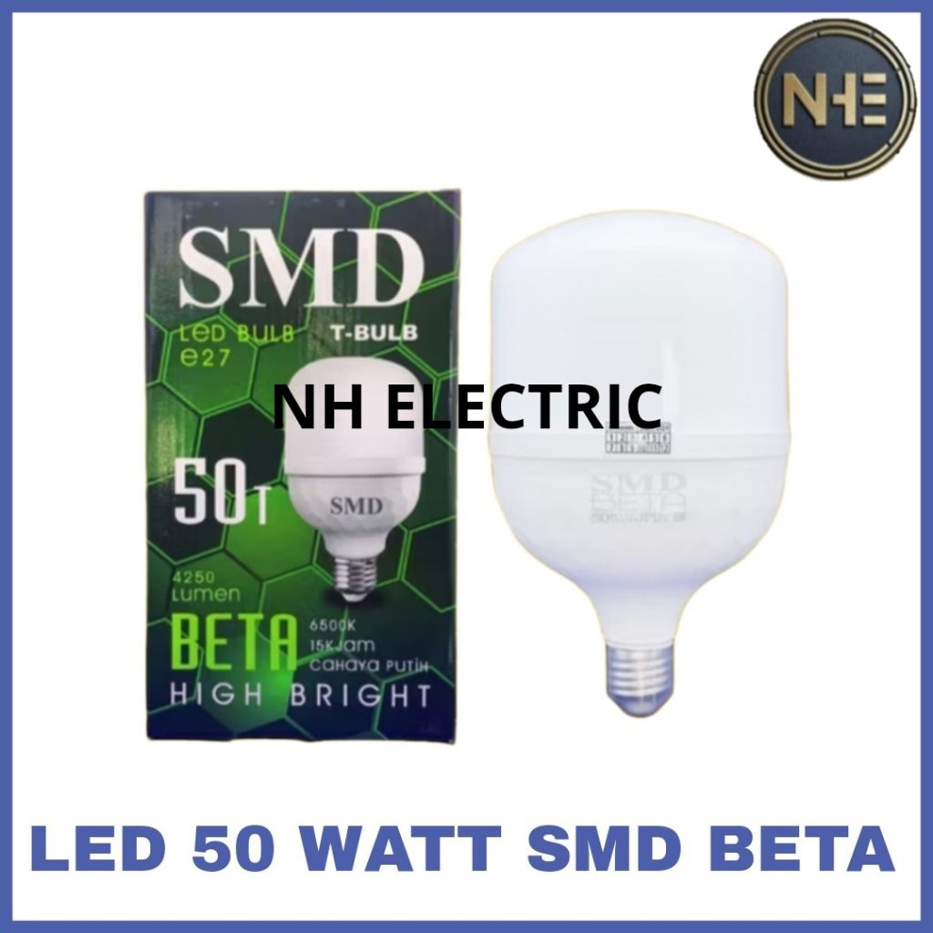 Jual Lampu Led Buld Capsul 50 Watt Putih Bohlam Smd Beta- Led Buld T ...