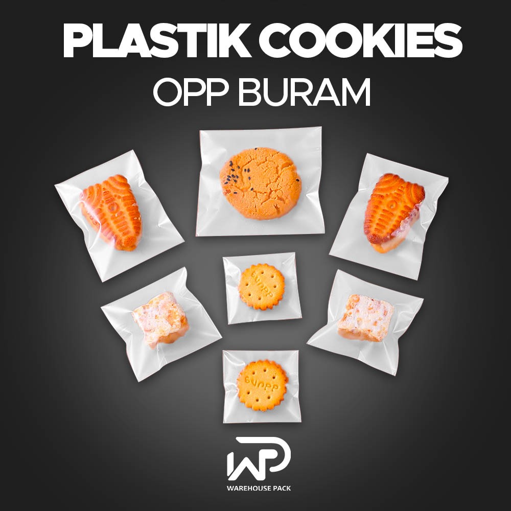 Jual ( Isi 100 Pcs ) Plastik Cookies Opp Buram | Plastik Cookies Matte ...