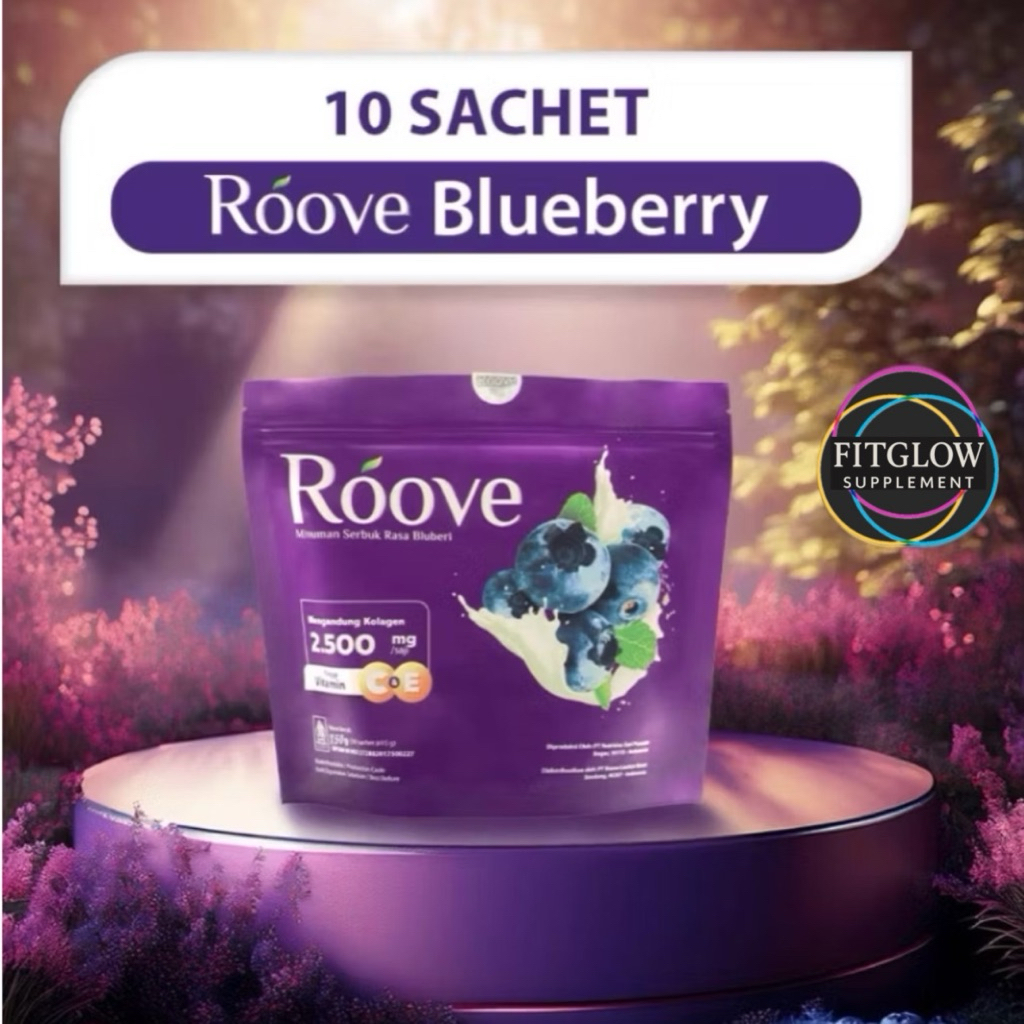 Jual (10 SACHET) ROOVE Blueberry Collagen Drink Original Suplemen ...