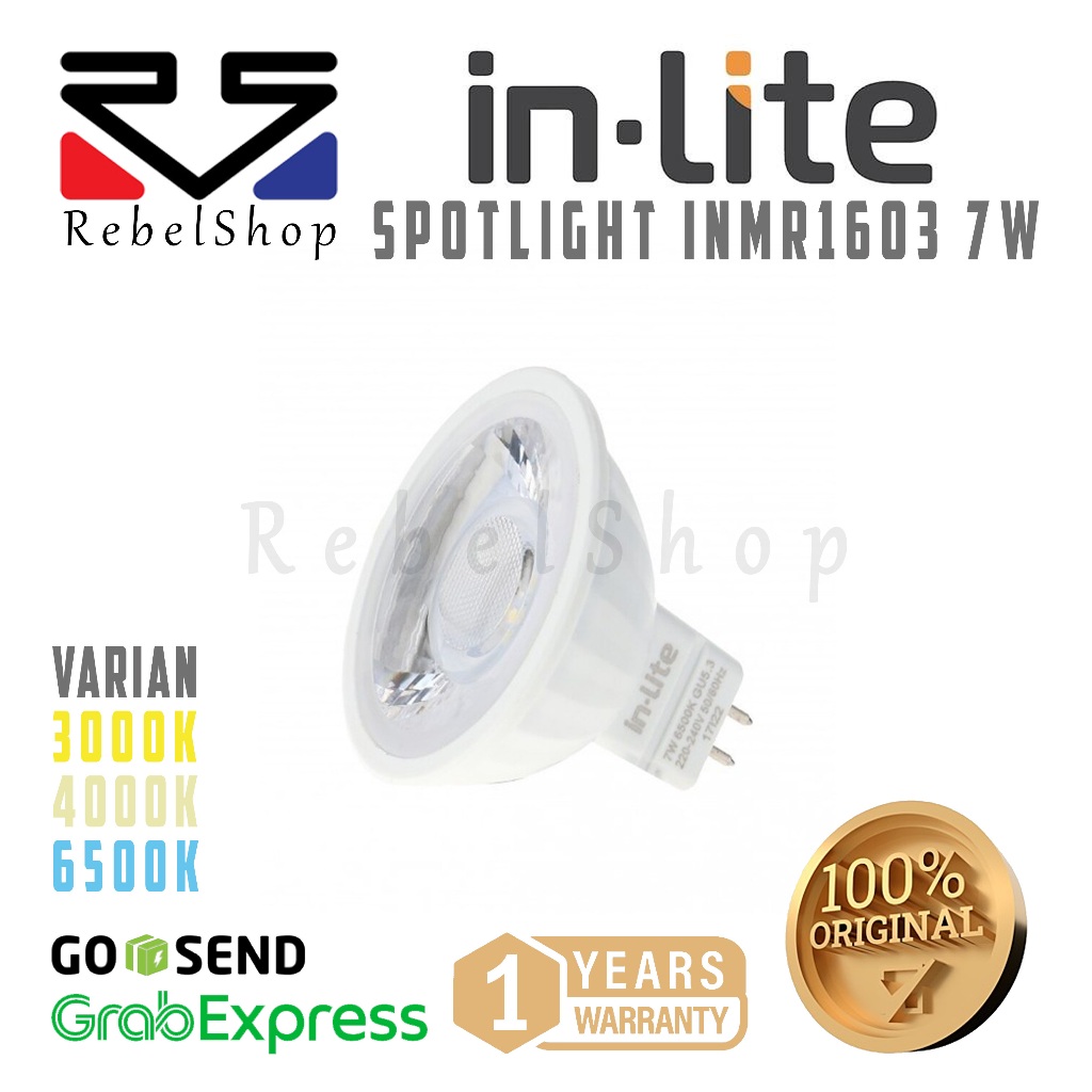 Jual Inlite INMR1603 LED Lampu Sorot Spotlight MR16 7W Putih / Kuning ...