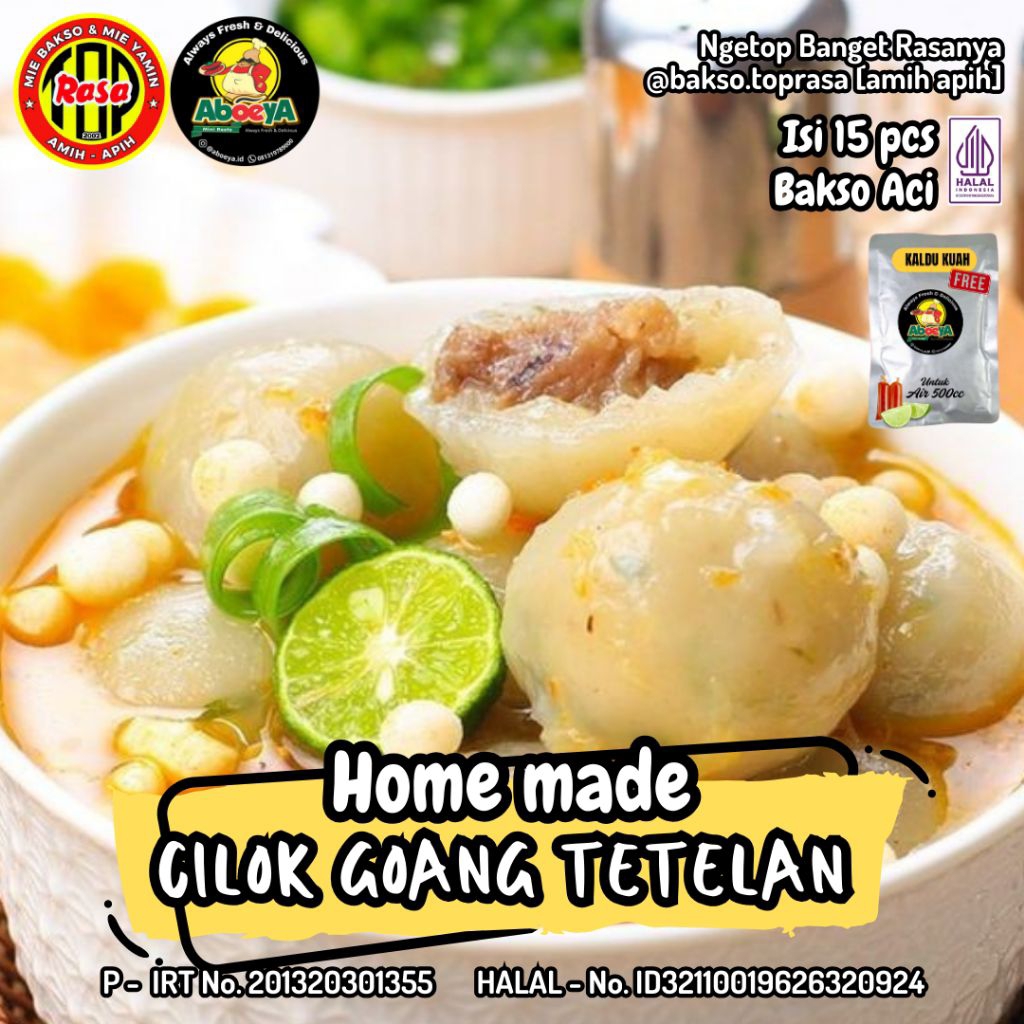 Jual Frozen Food | Cilok Goang Tetelan Isi 15pcs Bakso Aci Tetelan Free ...