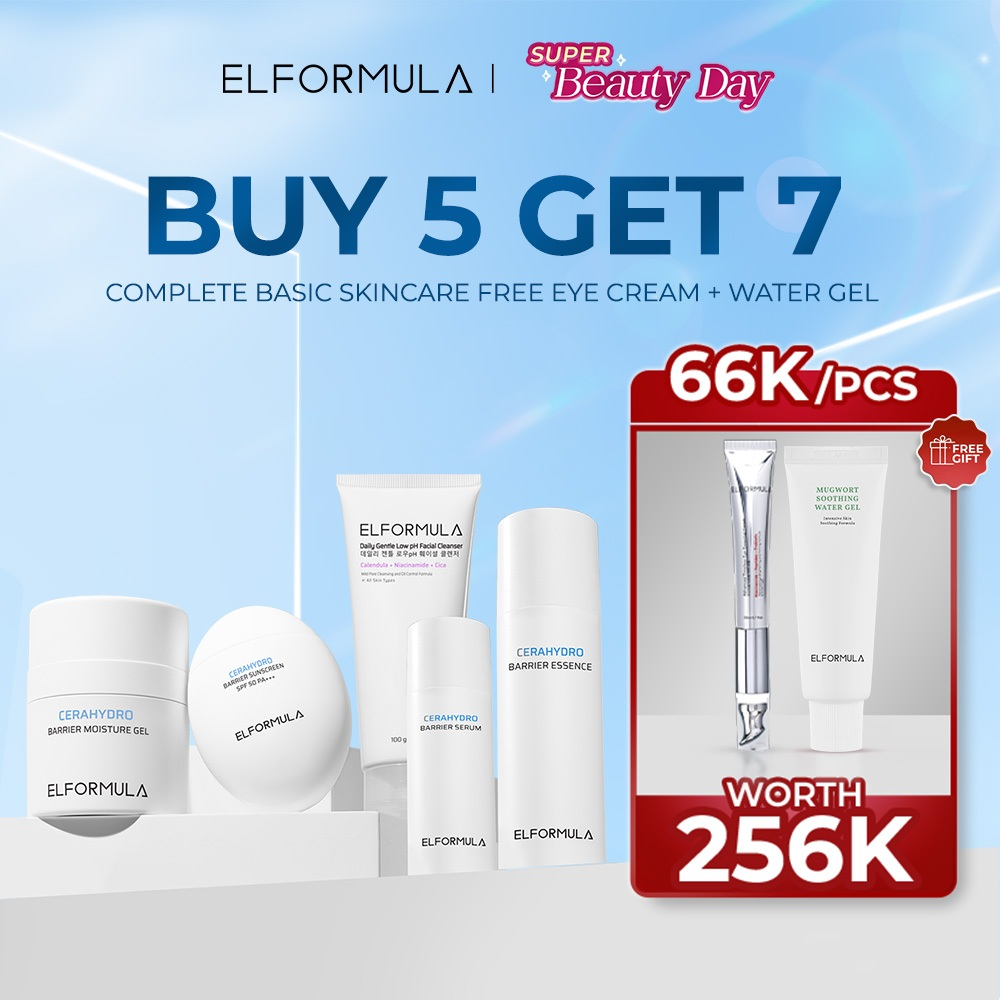 Jual [ FREE EYE CREAM & WATER GEL ] ELFORMULA Bundle 5in1 All in One ...