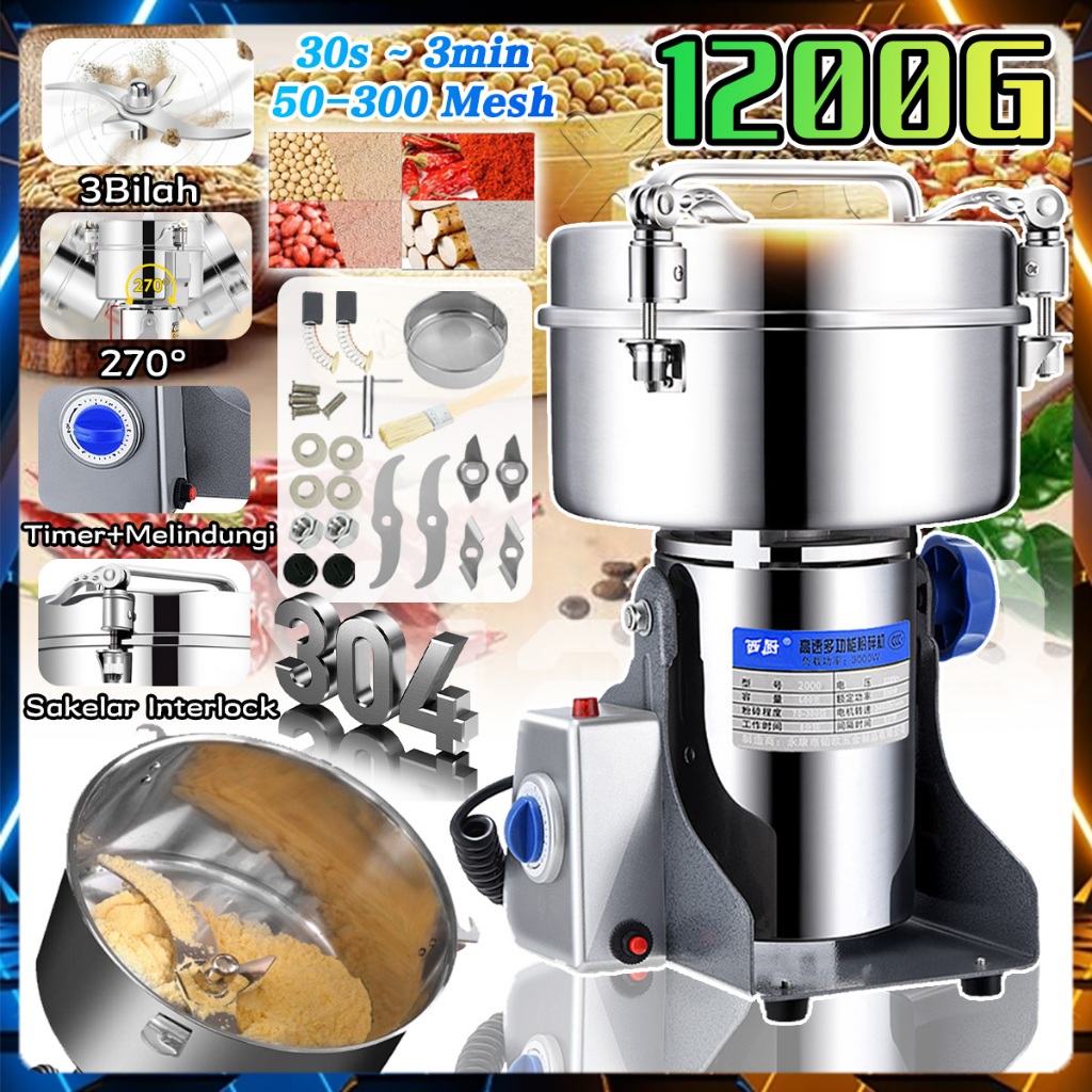 Jual 1800G Kering Powder Grinder Mesin Giling Tepung Serbaguna Miller ...