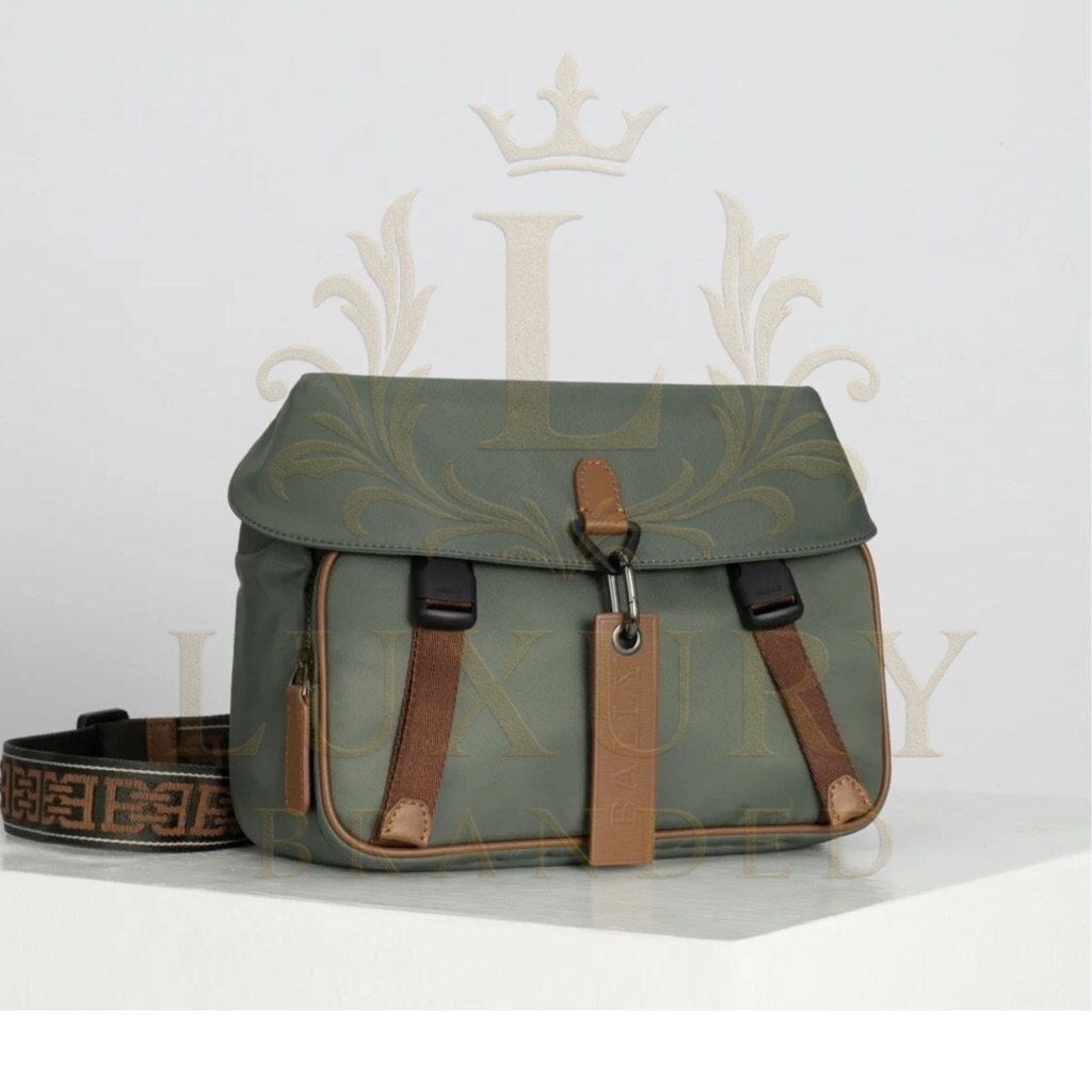 Jual Tas Bally Catch Army Color Crossbody Bag New Fullset Box | Shopee ...