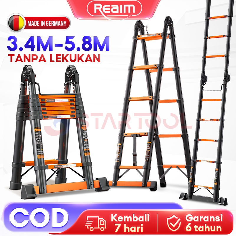 Jual tangga Lipat Aluminium Tangga Teleskopik Portabel Rumah Tangga 3 ...