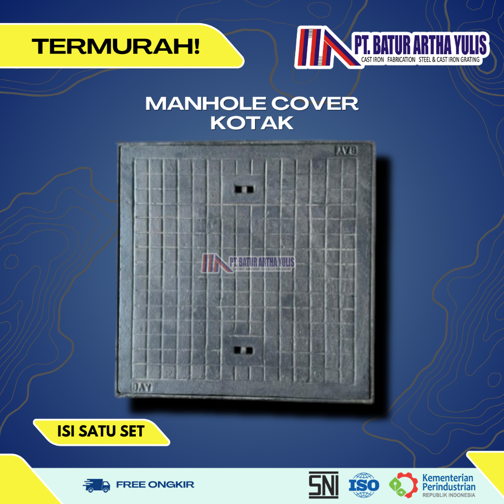 Jual MANHOLE COVER KOTAK | DRAINAGE | CAST IRON | PENUTUP SALURAN ...