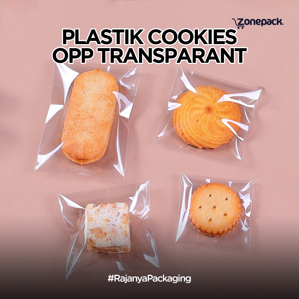 Jual [ISI 100 PCS] Plastik Cookies OPP Transparant | Plastik OPP Bening ...