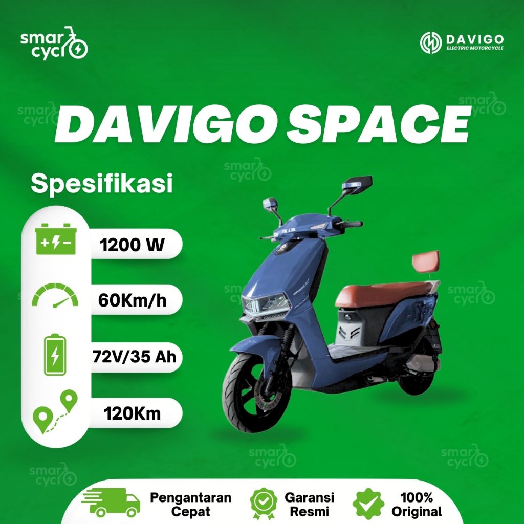 Jual Sepeda listrik Davigo space 72v/34Ah 1200W | Shopee Indonesia