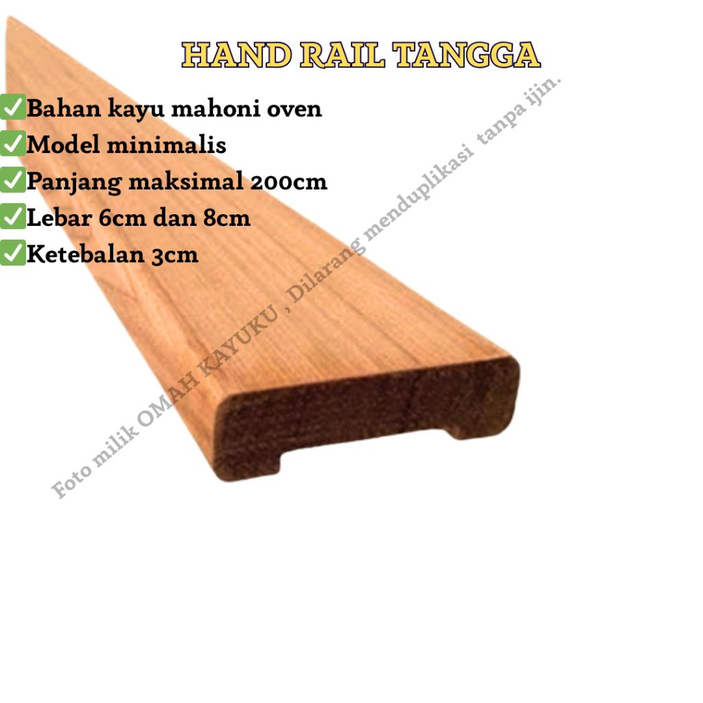 Jual Hand railing Tangga kayu minimalis, Pegangan tangga rumah, kayu ...