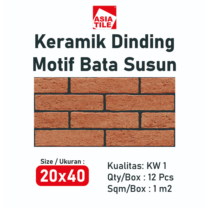 Jual KERAMIK DINDING BATA SUSUN 20X40 / KERAMIK 20X40 BATU SUSUN ...