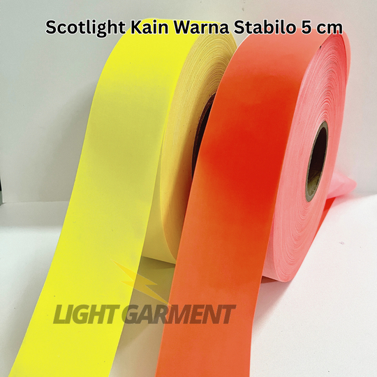 Jual Pita Scotlight Kain Korea Kuning Orange Stabilo 5 CM isi 1 Rol 100 ...