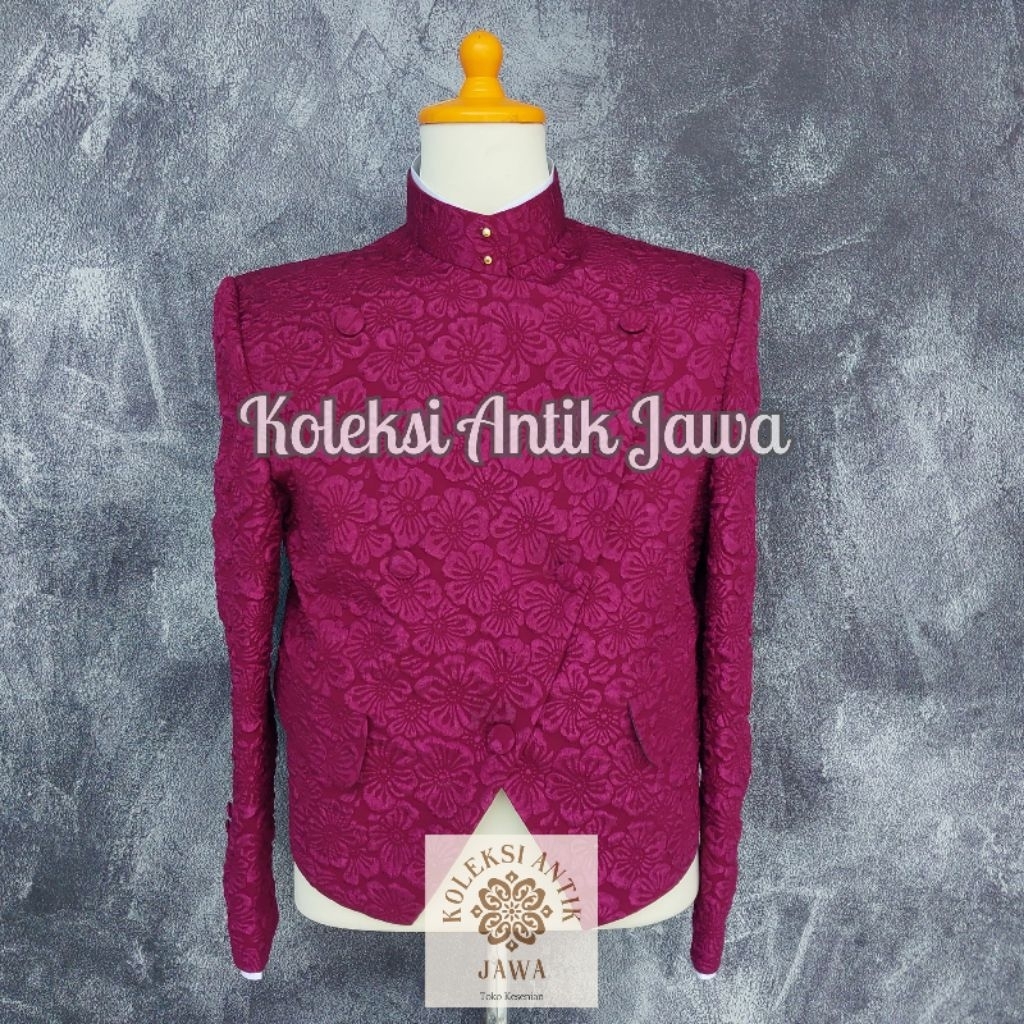 Jual Beskap Solo Krowok Motif Bunga Alusan Jaguar Fukuro/Furuoka Embos ...