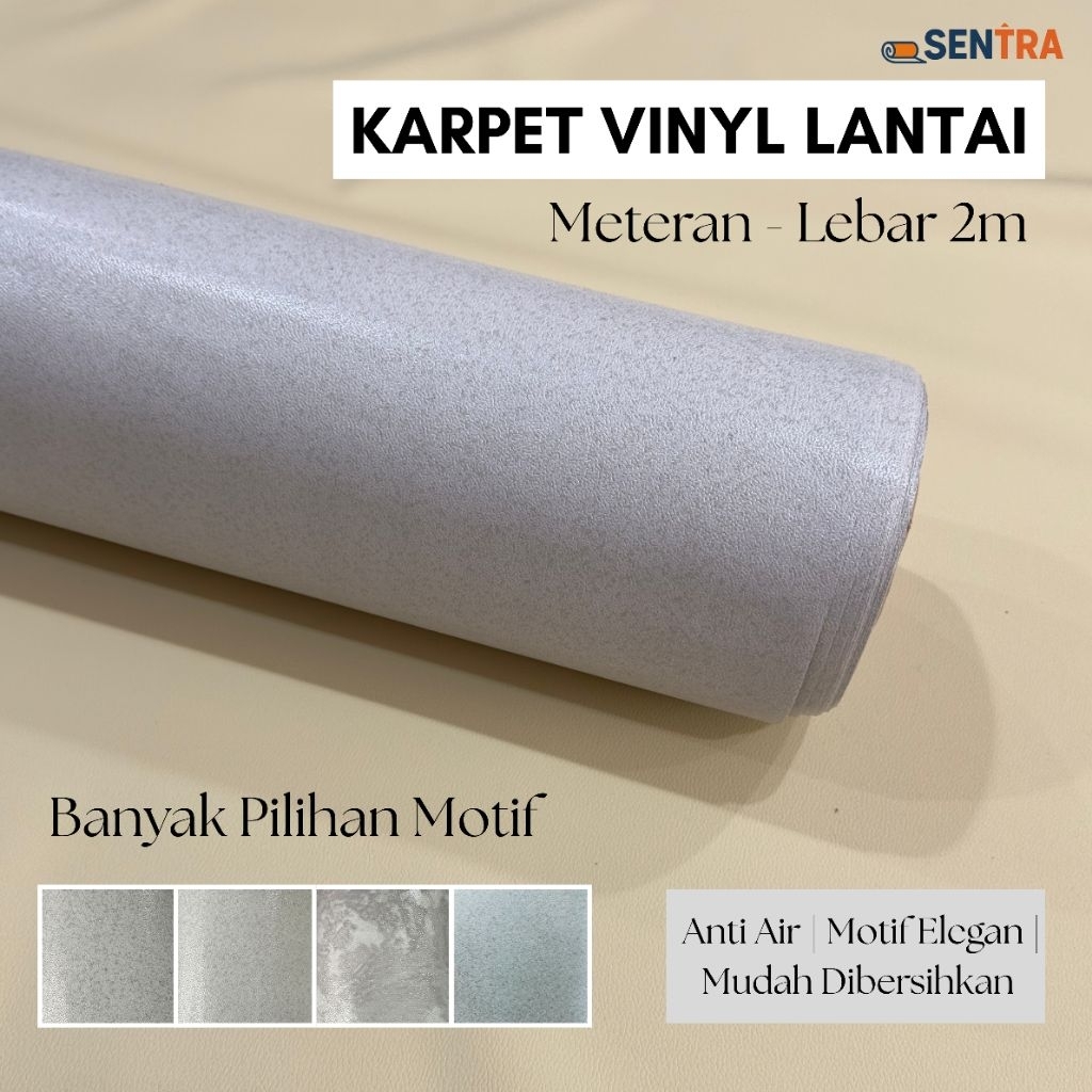 Jual Karpet Lantai Vinyl Polos Meteran Perlak Lantai Putih Abu ...