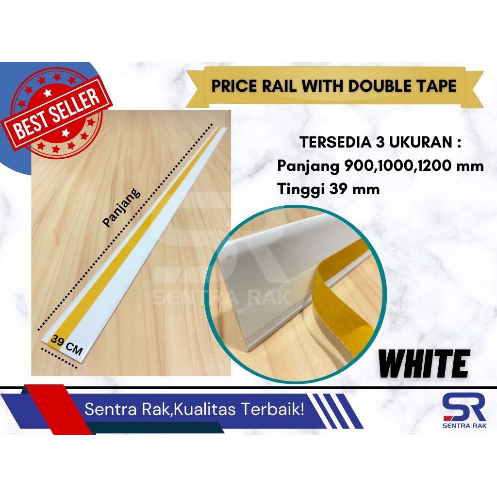 Jual Price Rail / Lis Harga / Price Card Double Tape- Uk 120 cm ...