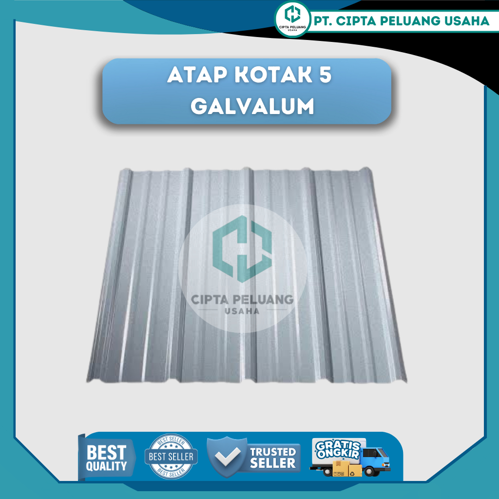 Jual [BERKUALITAS] ATAP KOTAK 5 GALVALUM // ATAP SPANDEK GALVALUM BEST ...
