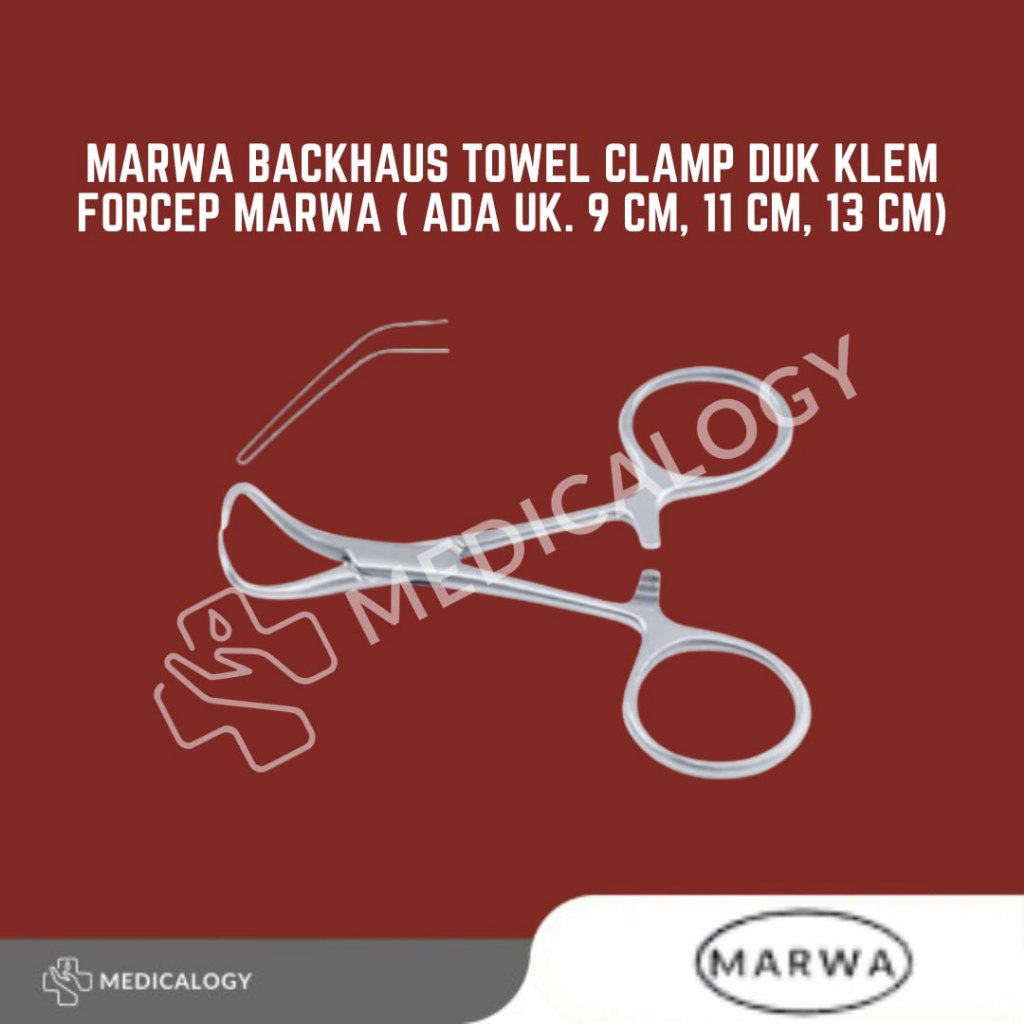Jual Marwa Backhaus Towel Clamp Duk Klem Forcep Marwa 9 CM | Shopee ...