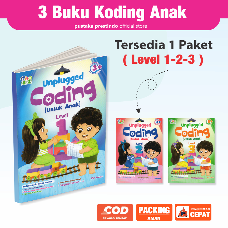 Jual Buku Coding Anak TK PAUD Bisa Belajar Tanpa Komputer ( 1 Paket 3 Buku) | Shopee Indonesia