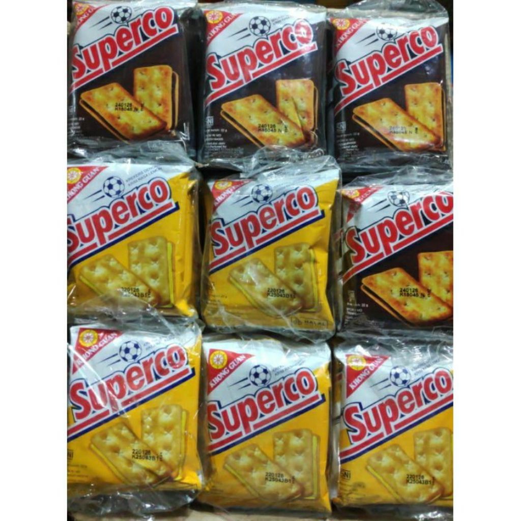 Jual KHONGGUAN Superco Renceng isi 10 Biskuit Wafer Satuan @18gr ...