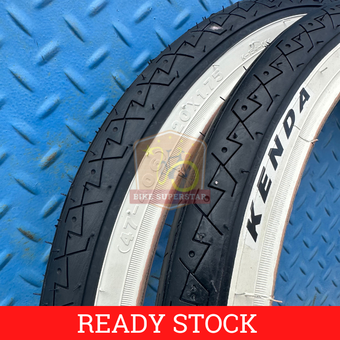 Jual Ban Luar Sepeda Ukuran 20 x 1.75 (406) Kenda K154 Les Putih Nylon ...