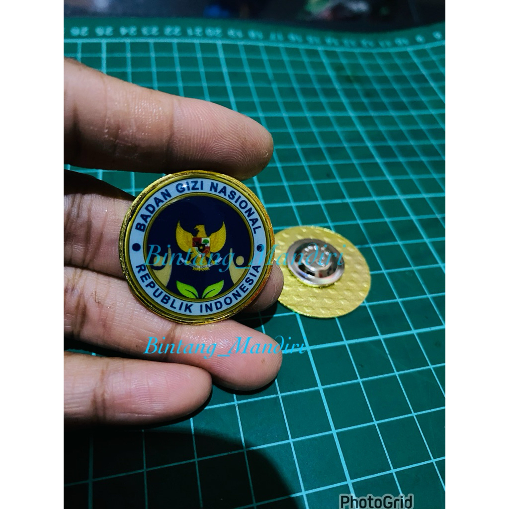 Jual Pin Bros Pin Dada Pin Bulat Logo BGN Badan Gizi Nasional Kuningan ...