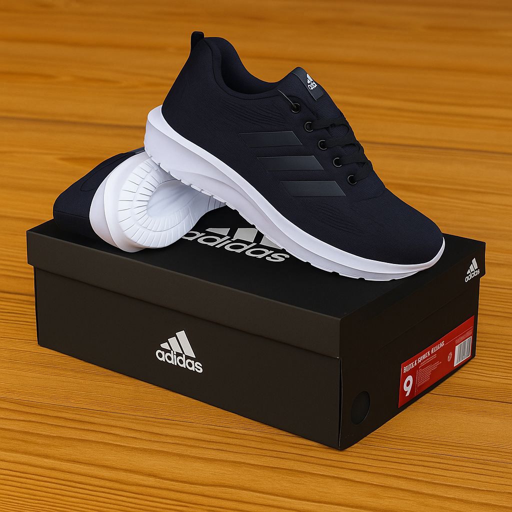 Jual Promo Sepatu Sekolah adidas Hitam Polos - Hitam Putih Sol Phylon ...