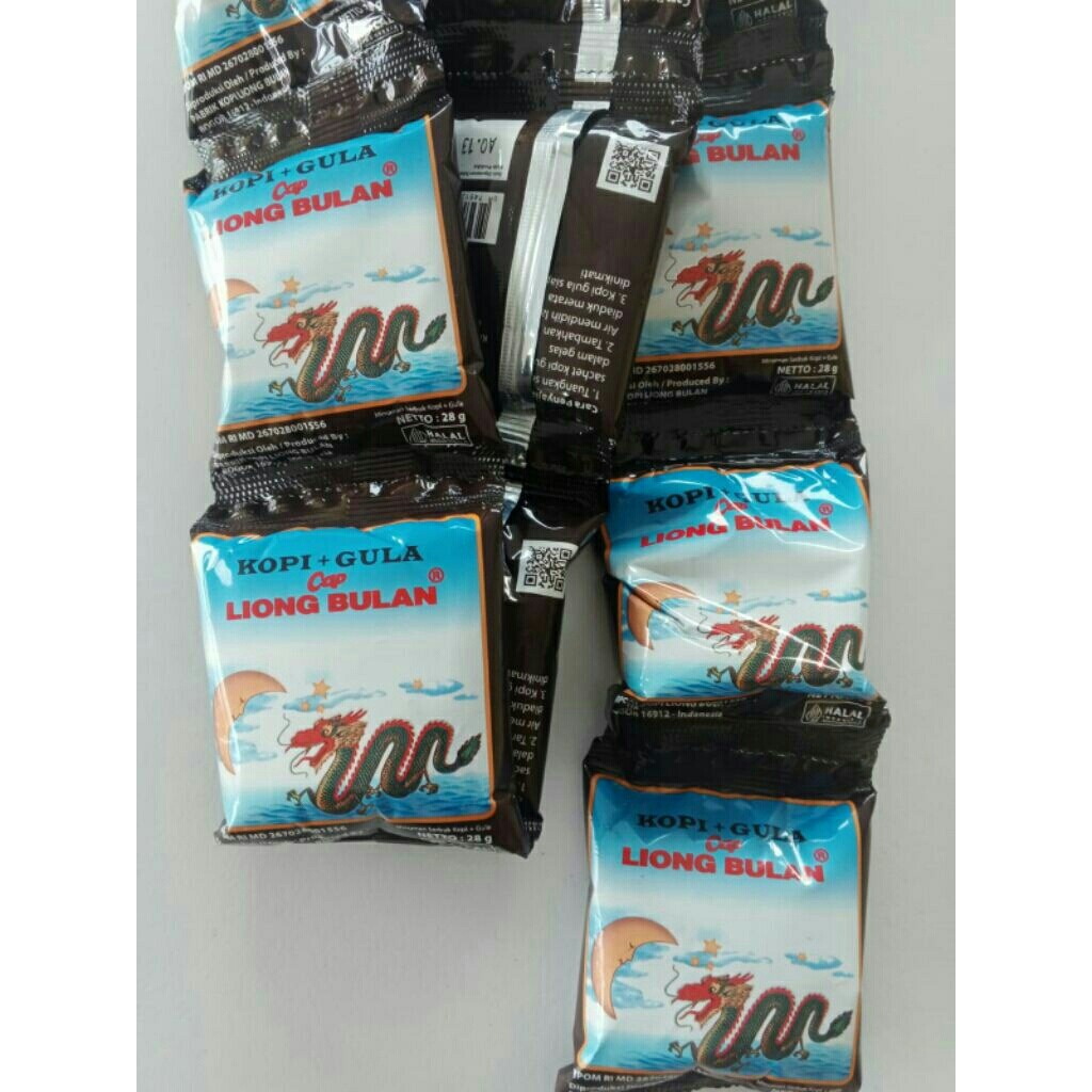 Jual Kopi Liong Bulan plus gula (isi 10 sachet) | Shopee Indonesia