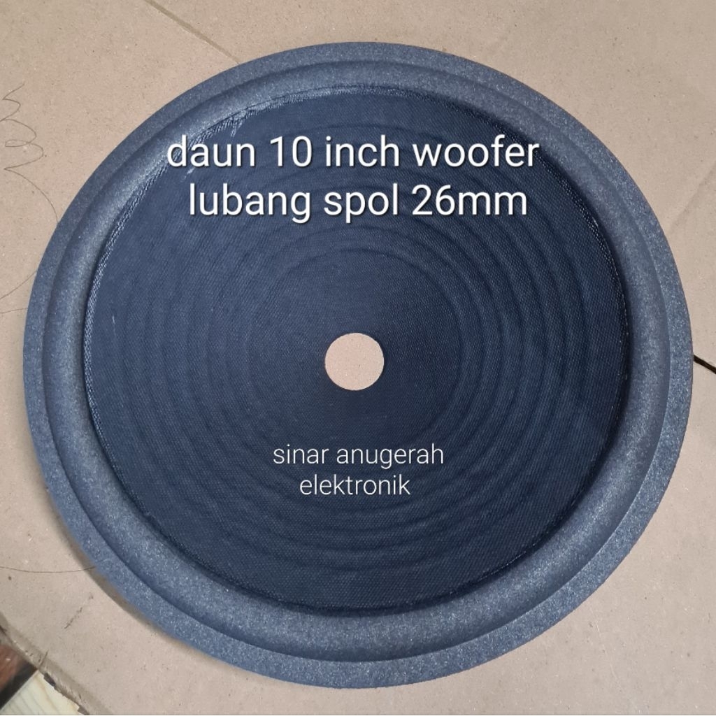 Jual daun speaker woofer 10 inch lubang spol 26 atau spol 1 inch ...