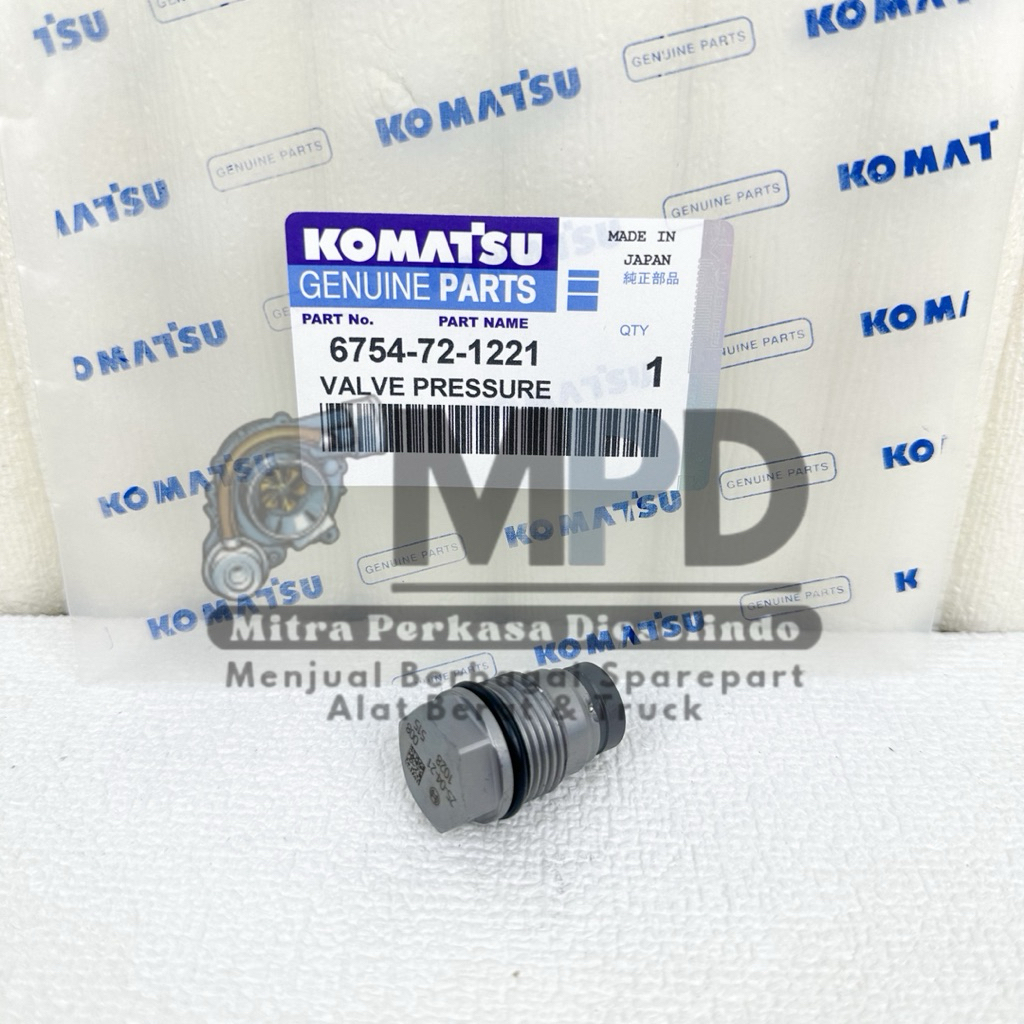 Jual 6754-72-1221 Valve Limiter Pressure Commonrail Komatsu PC200-8 ...