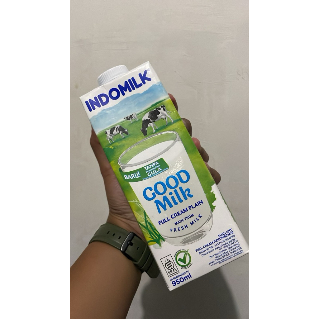 Jual Indomilk UHT 950 ml Full Cream TANPA GULA– Susu Sapi Murni Siap ...