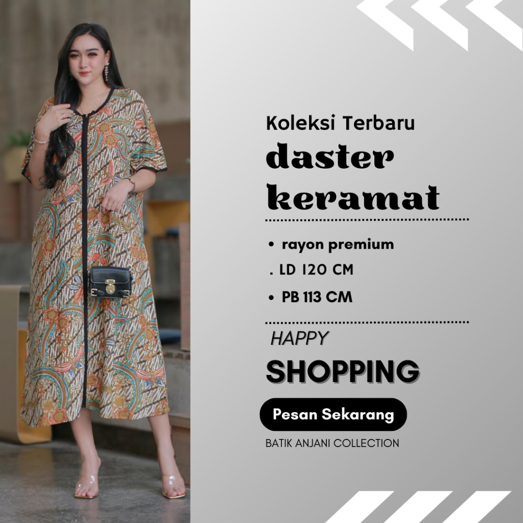 Jual Anjani Daster Kekinian Motif Batik Rayon Premium | Shopee Indonesia