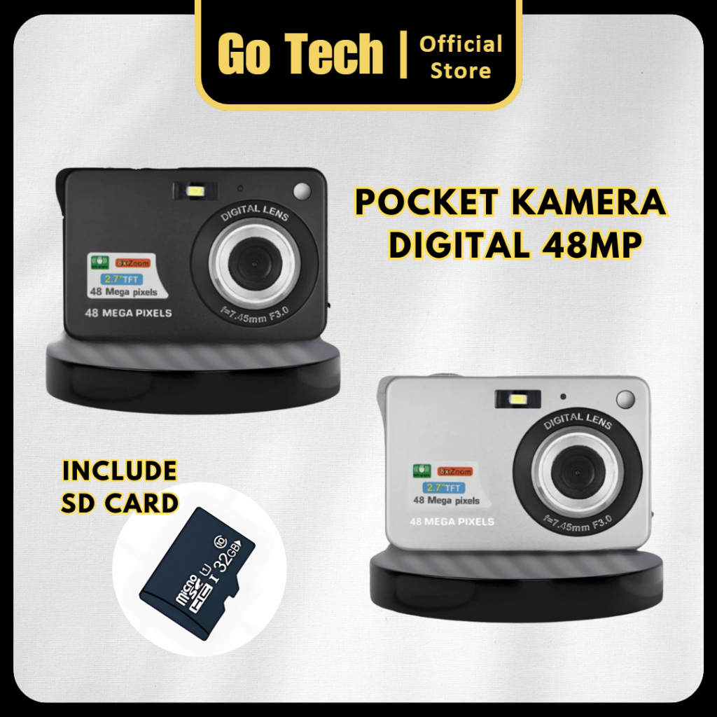 Jual Go Tech - Camera Digital Digicam Kamera Pocket 48MP Digital Camera ...