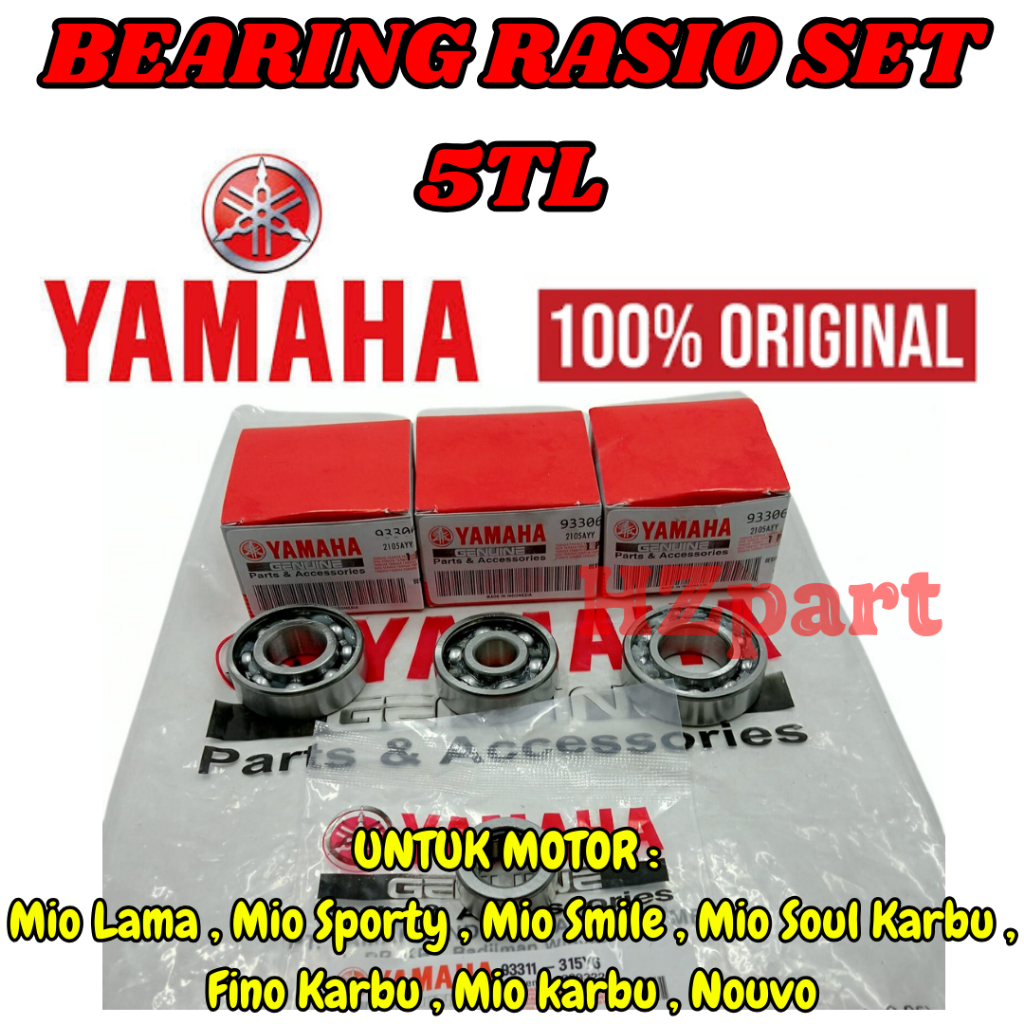 Jual BEARING RASIO SET 5TL ASLI ORIGINAL YAMAHA MIO LAMA SPORTY SMILE ...